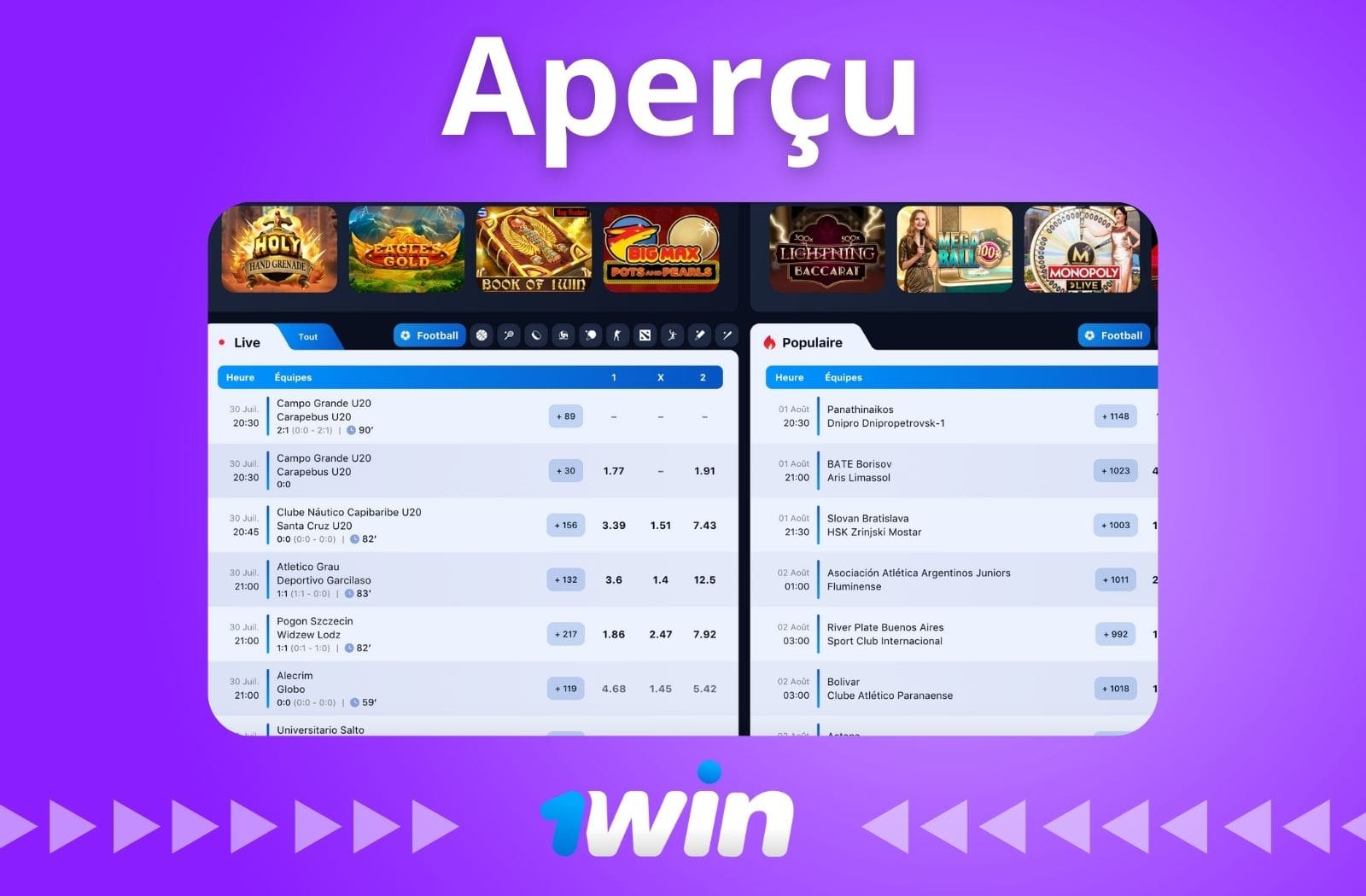 1Win - Site officiel des paris sportifs et du casino | Bonus 500%